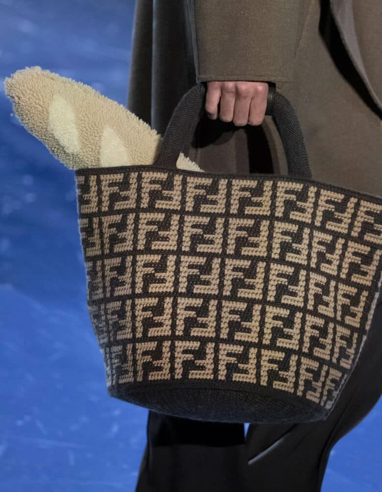 Fendi is introducing yeast chic with their fuzzy baguette bags