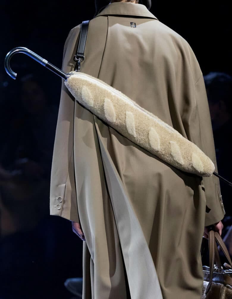 Fendi is introducing yeast chic with their fuzzy baguette bags